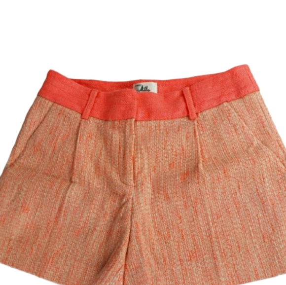 Milly | Shorts | Milly Of New York Orange Tweed Shorts Size 4 | Poshmark